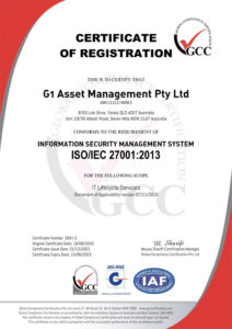 Accreditations - G1 Asset Management